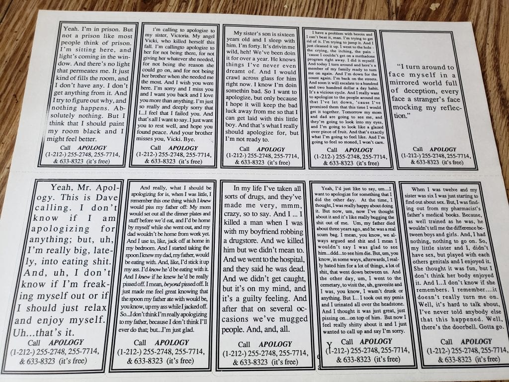 The Apology Line Revisited – The Payphone Project