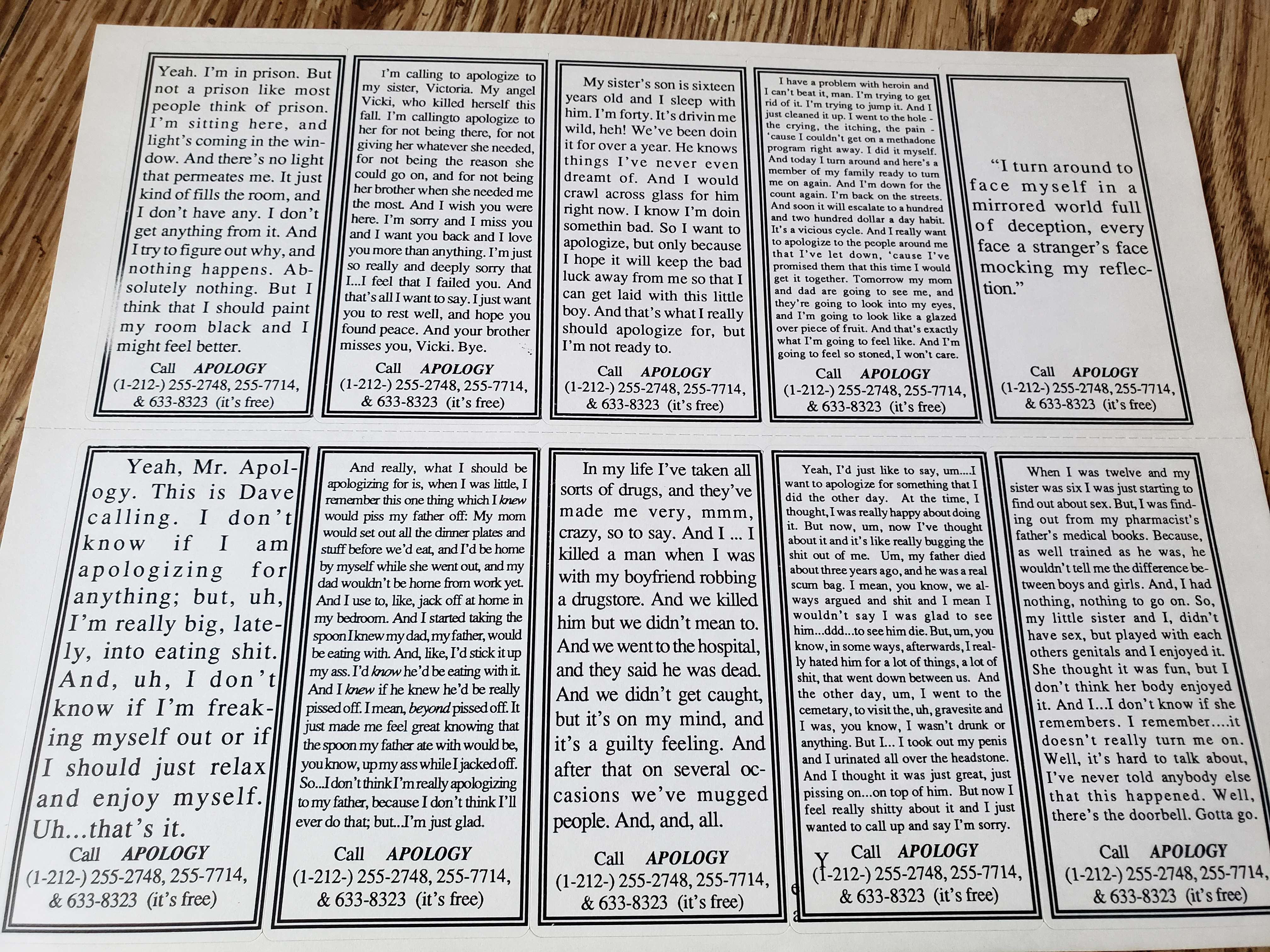 The Apology Line Revisited – The Payphone Project